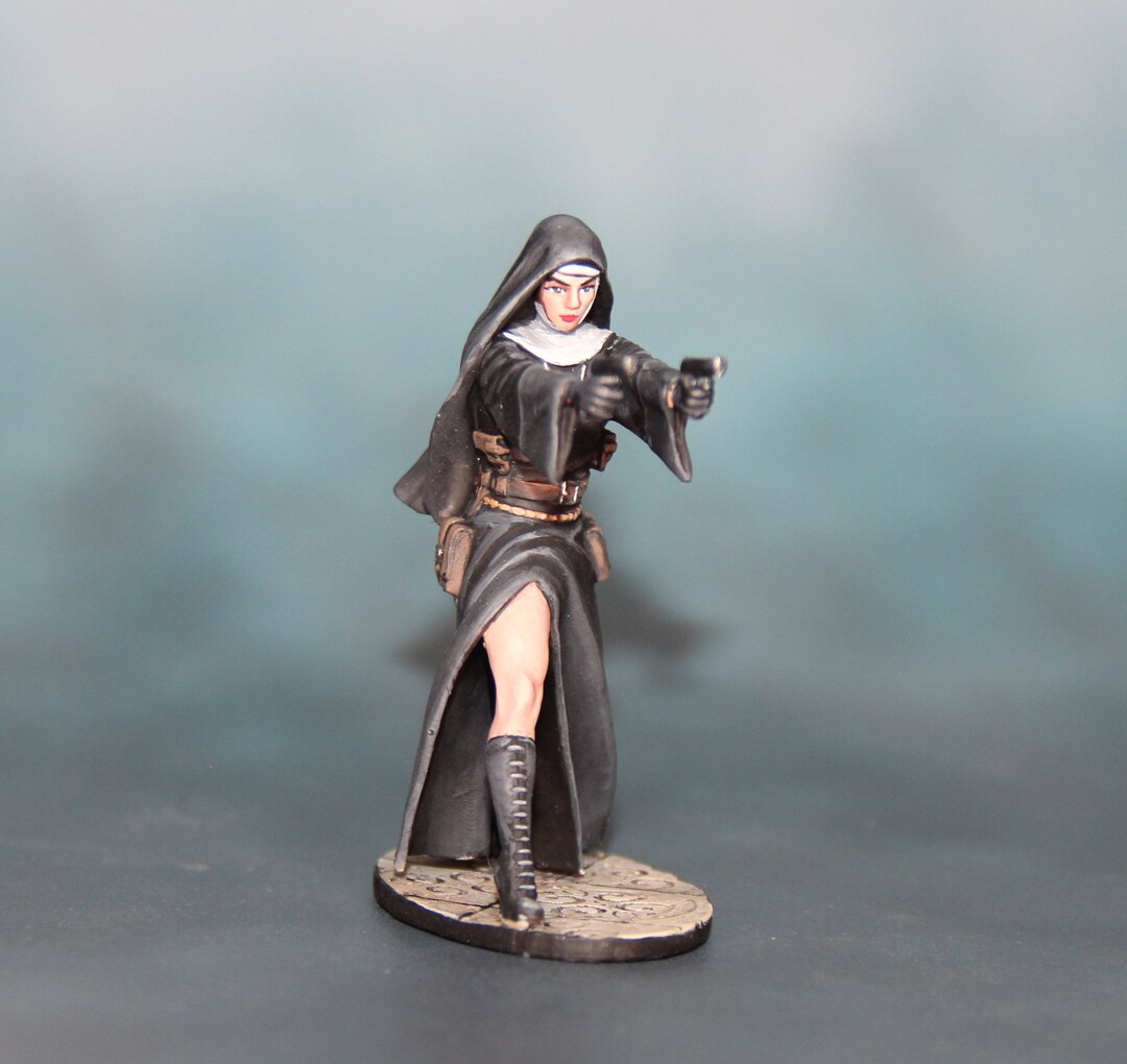 Tabletop Miniature, 3D Printed Model, Boyfriend Gift Idea, Warrior Nun ...