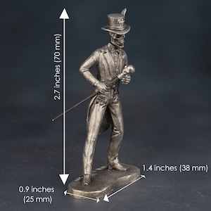 Baron Samedi Statue 54mm, Unpainted Skeleton Figurine, Baron Saturday 1 ...