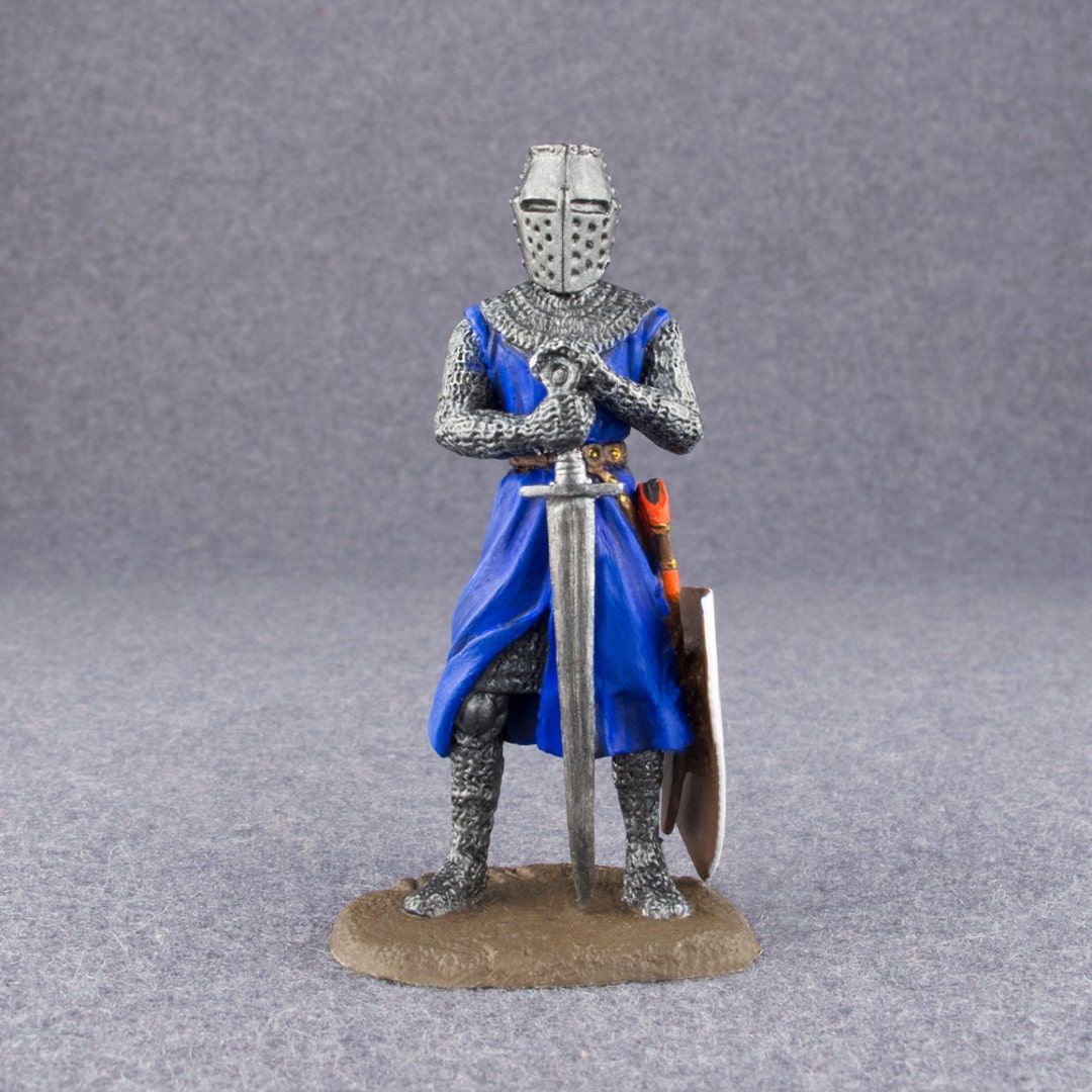 Armored Knight, Templar With Sword, Medieval Knight, Toy Hand Painted ...