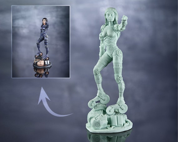 Cyborg Girl Alita Resin Kit Female Android Robot Model Scale | Etsy