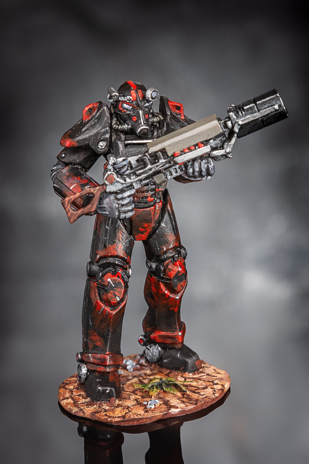 Power Armor T-45 With Gaussian Rifle Model, Hand Painted Toy, Toys ...