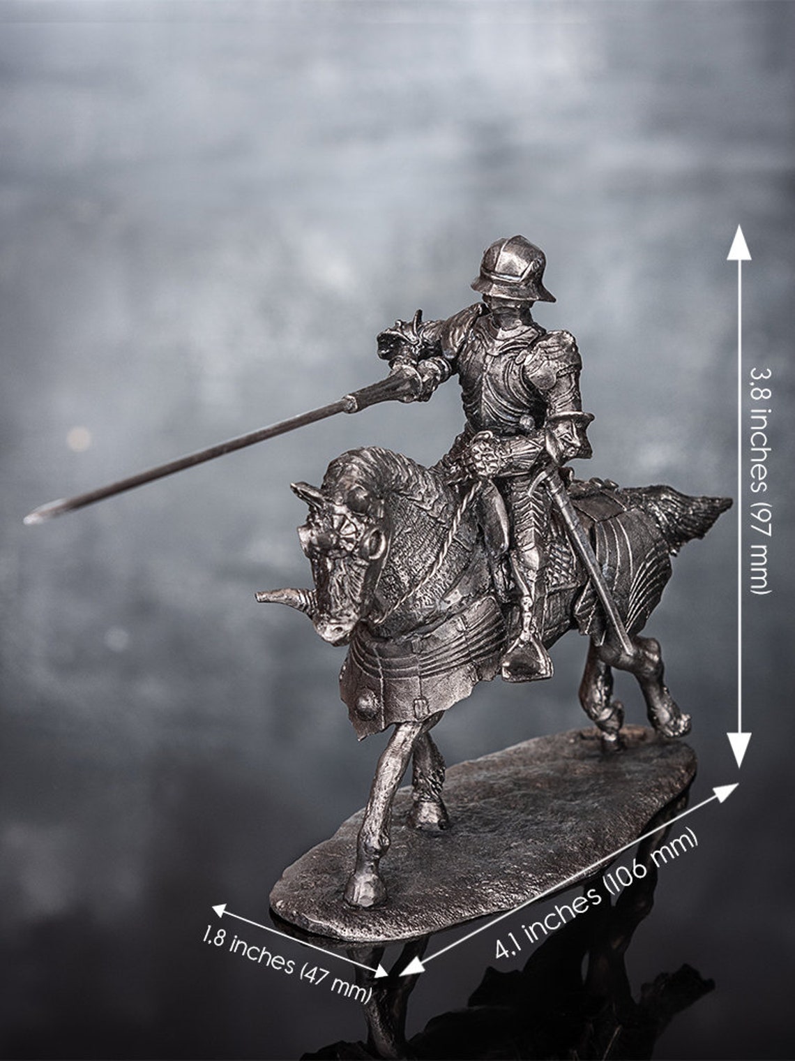 Cavalry Knight Collectible Figure Toy Knight With Lance | Etsy