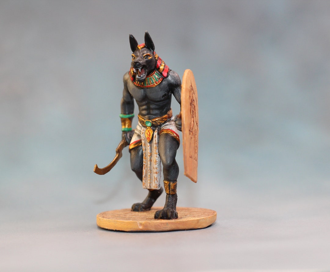 Warrior Anubis Statuette, Resin Hand Painted Figure Anubis, Toy ...