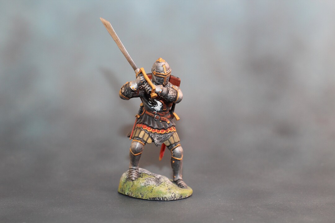 Knight With Boar Miniature 54mm, Mevedial Knights, Painted Knight, Hand ...