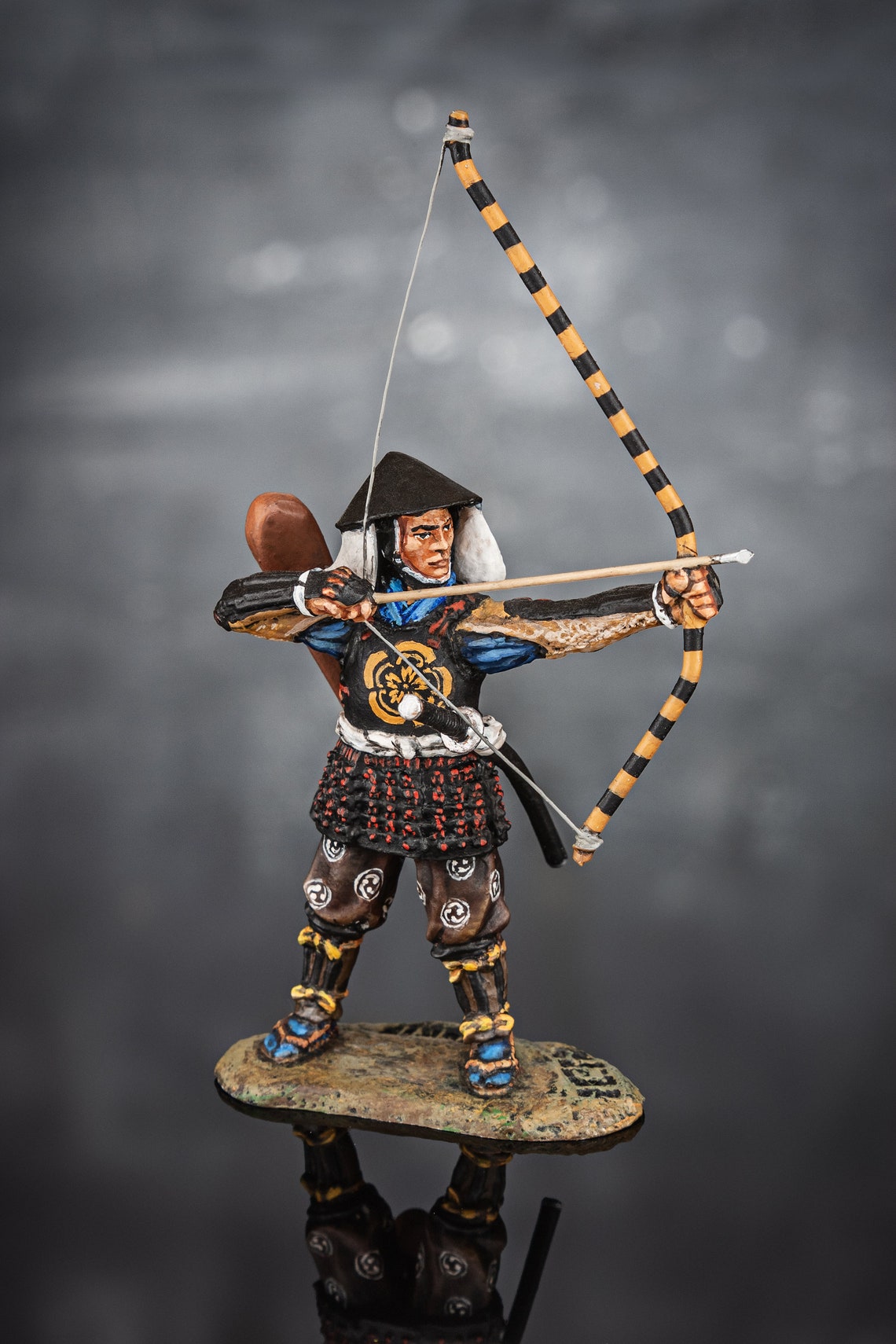 Toy Soldier Bowman Samurai Ashigaru 1/32 54mm Painted Soldier | Etsy