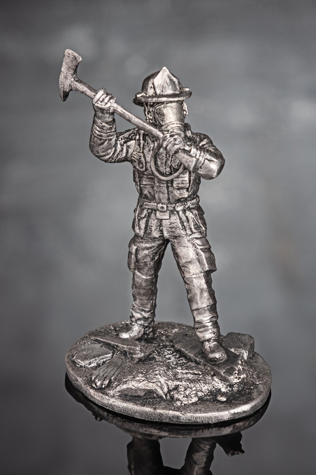 Unpainted Firefighter Miniature, Fireman Toy Soldier, Fireman Miniature ...