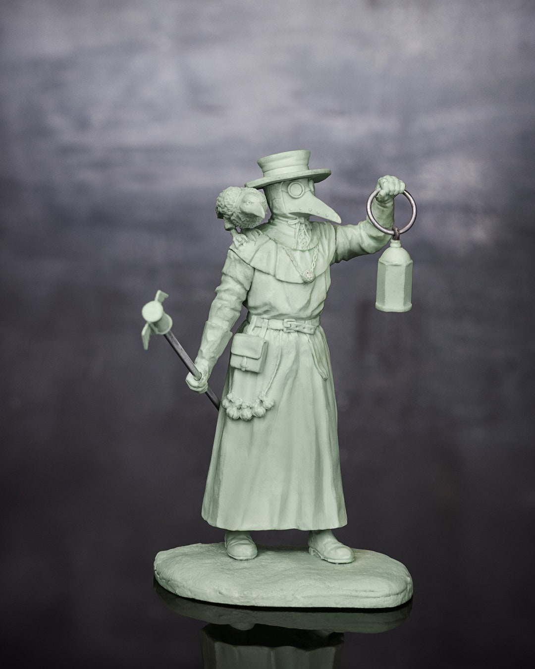 3D Printed Figurine of Plague Doctor, Model Kit 75 Mm Miniature ...