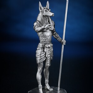 Tin Metal Figurine Anubis, Miniature Anubis Statuette, Egyptian God ...