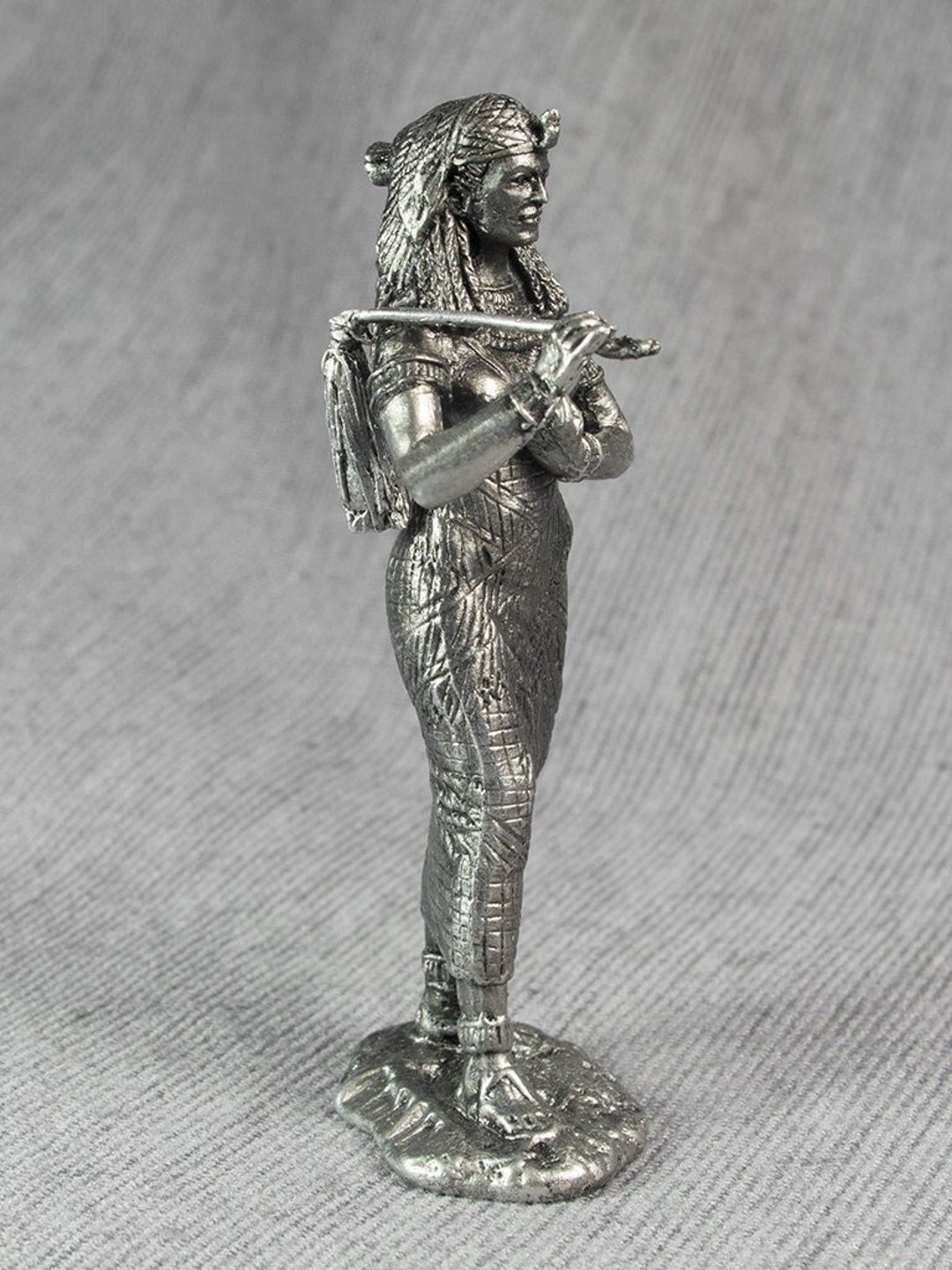 Egyptian Sculpture, Queen Cleopatra, Handmade Toy Soldier 54mm, Tin ...