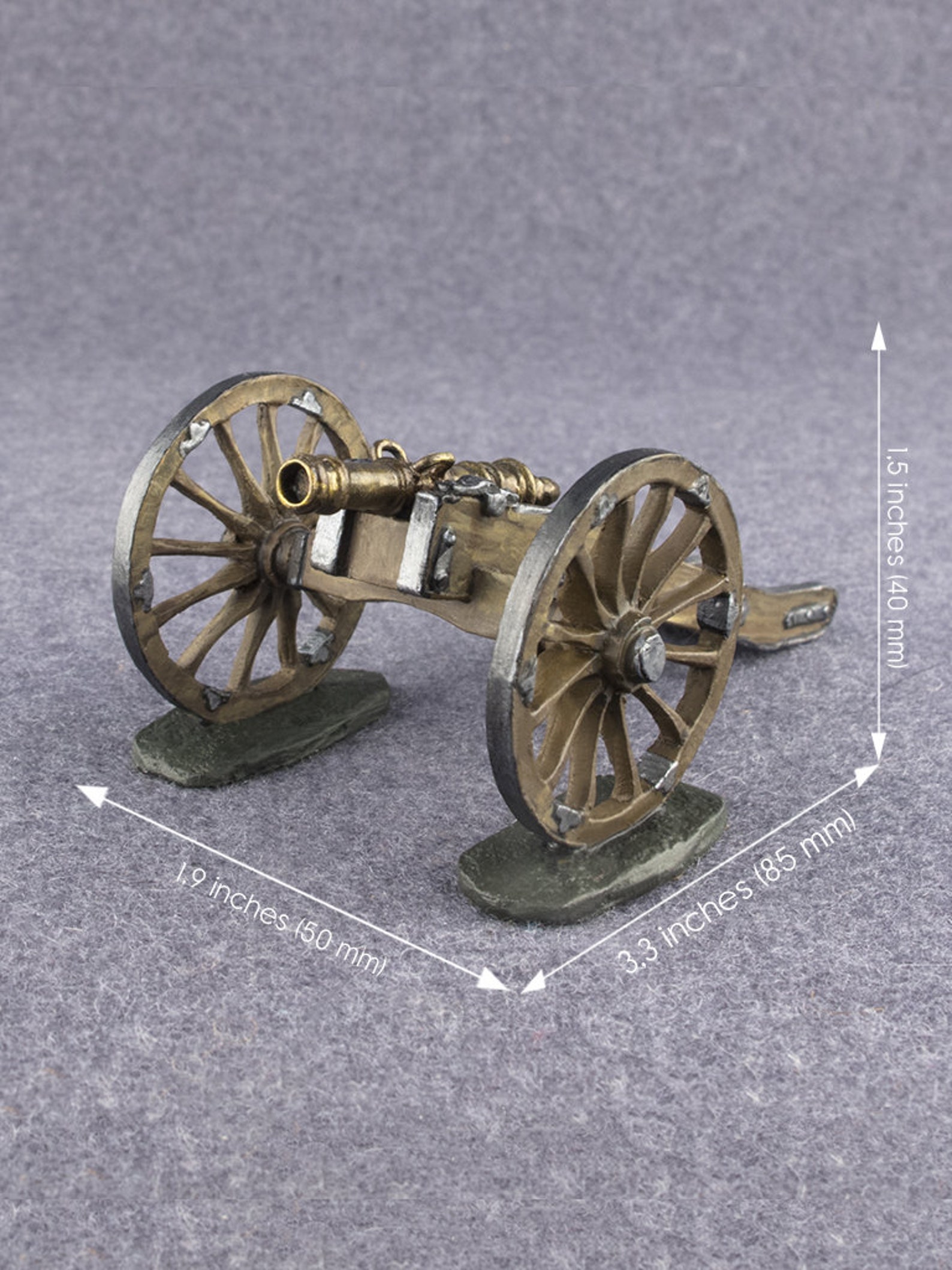 Painted Mini Cannon Medieval Collectibles Toys 1/32 Scale | Etsy