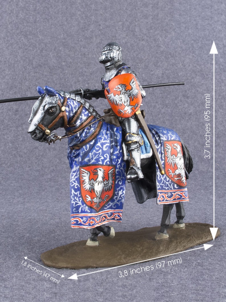Bohemian Knight Miniature Figurines Knight on a Horse 1/32 | Etsy