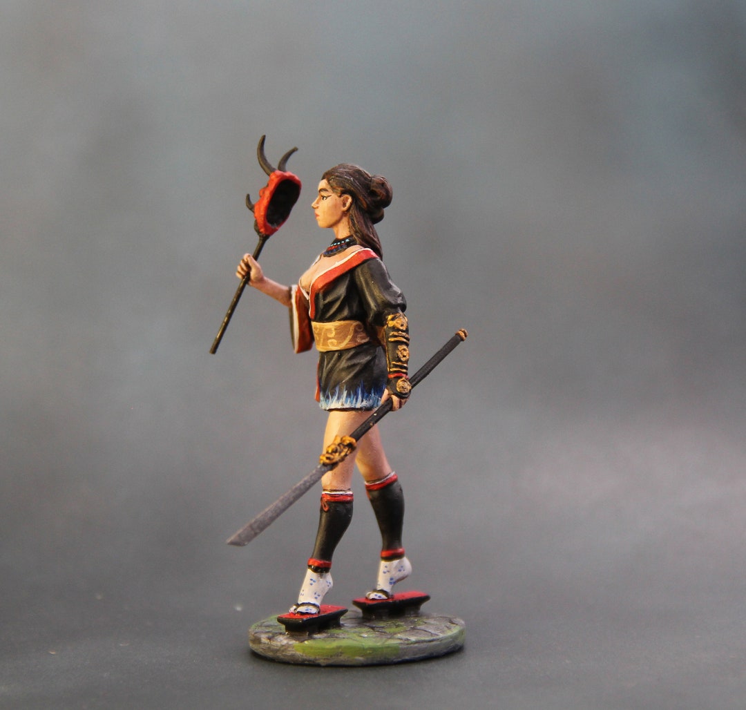 Miniature of Sexy Samurai Girl With Katana and Oni Face, Japanese ...