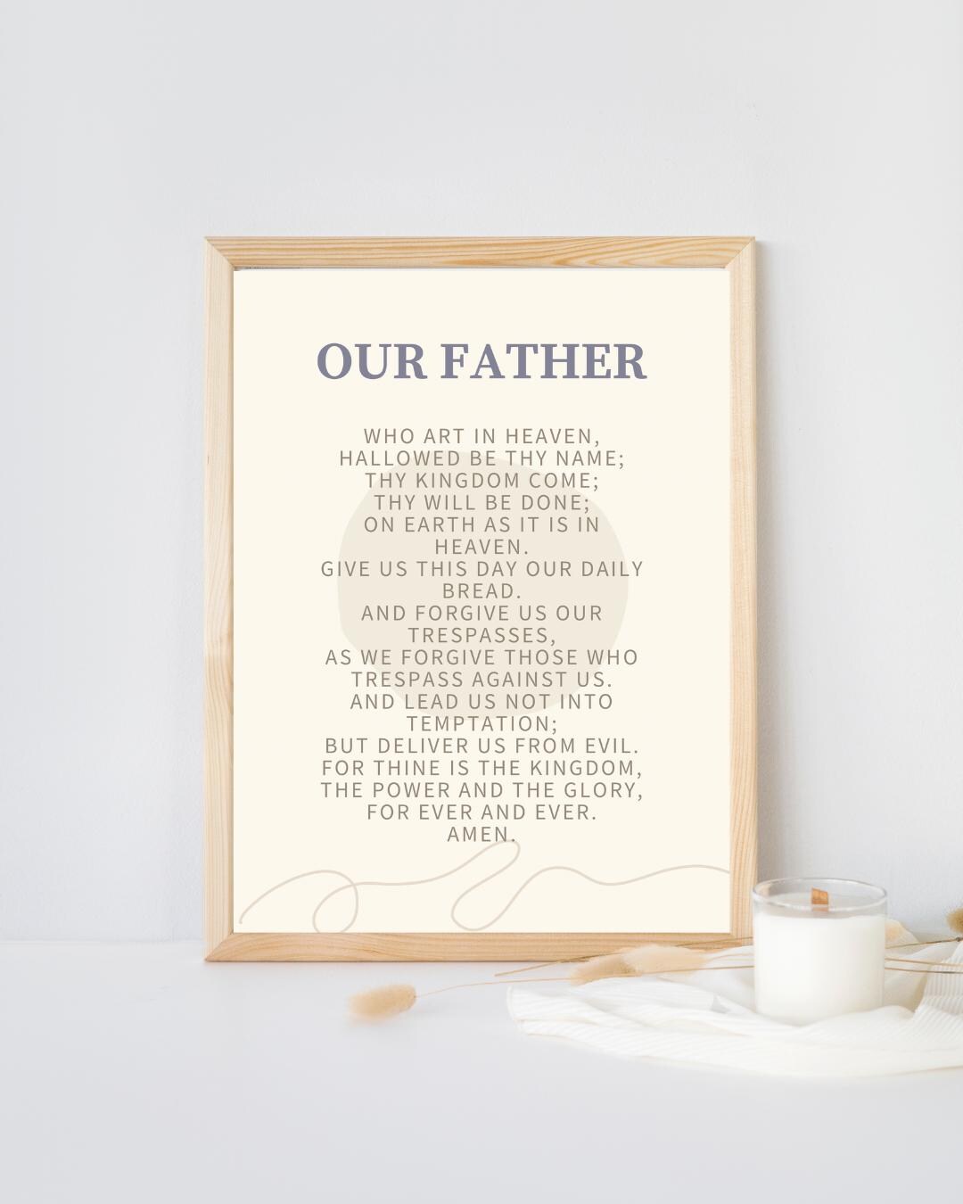 Our Father Poster - Digital Download - Neutral - Etsy