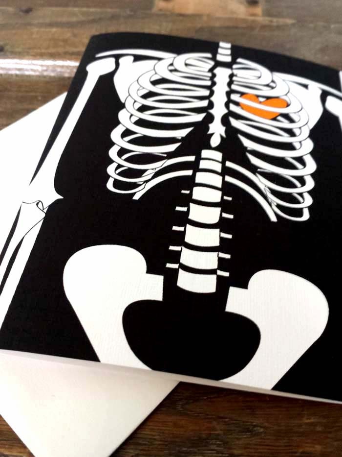 Halloween Card - Printable Skeleton - Instant Download - Etsy