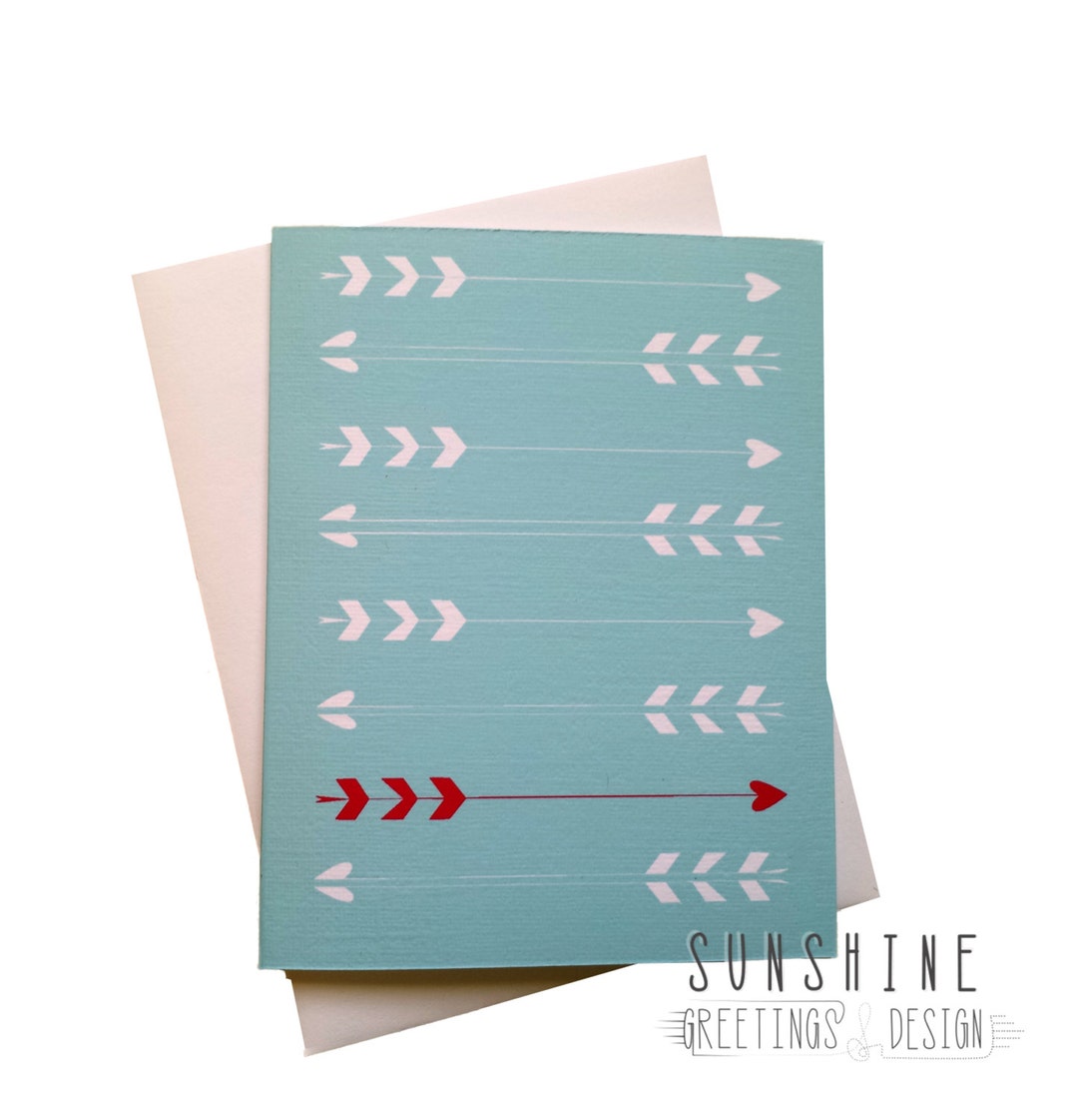 INSTANT DOWNLOAD - Arrows - Printable DIY Card for Friend, Love, Anyone ...