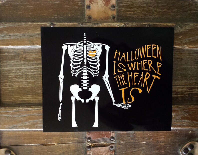 Halloween Printable Sign, Skeleton Halloween Decor, Instant Download - Etsy