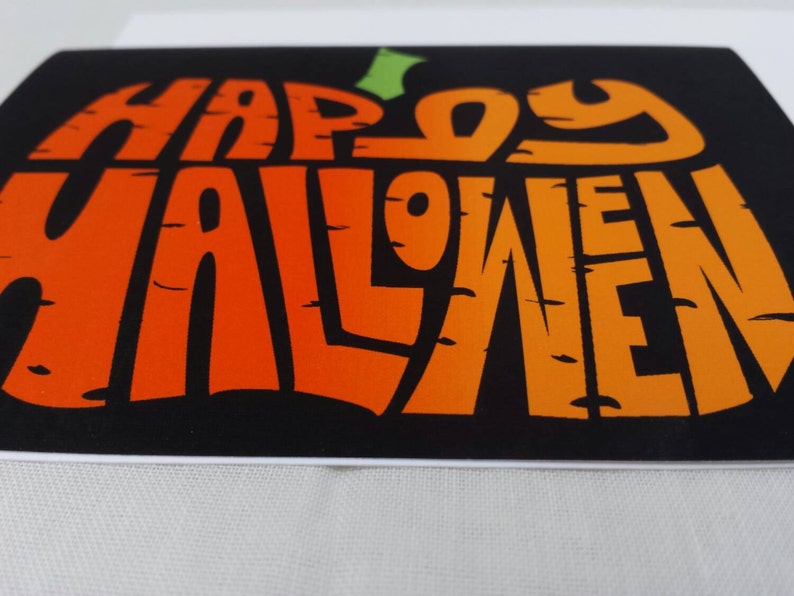 Jackolantern - Printable Halloween Card - Orange and Black Pumpkin ...