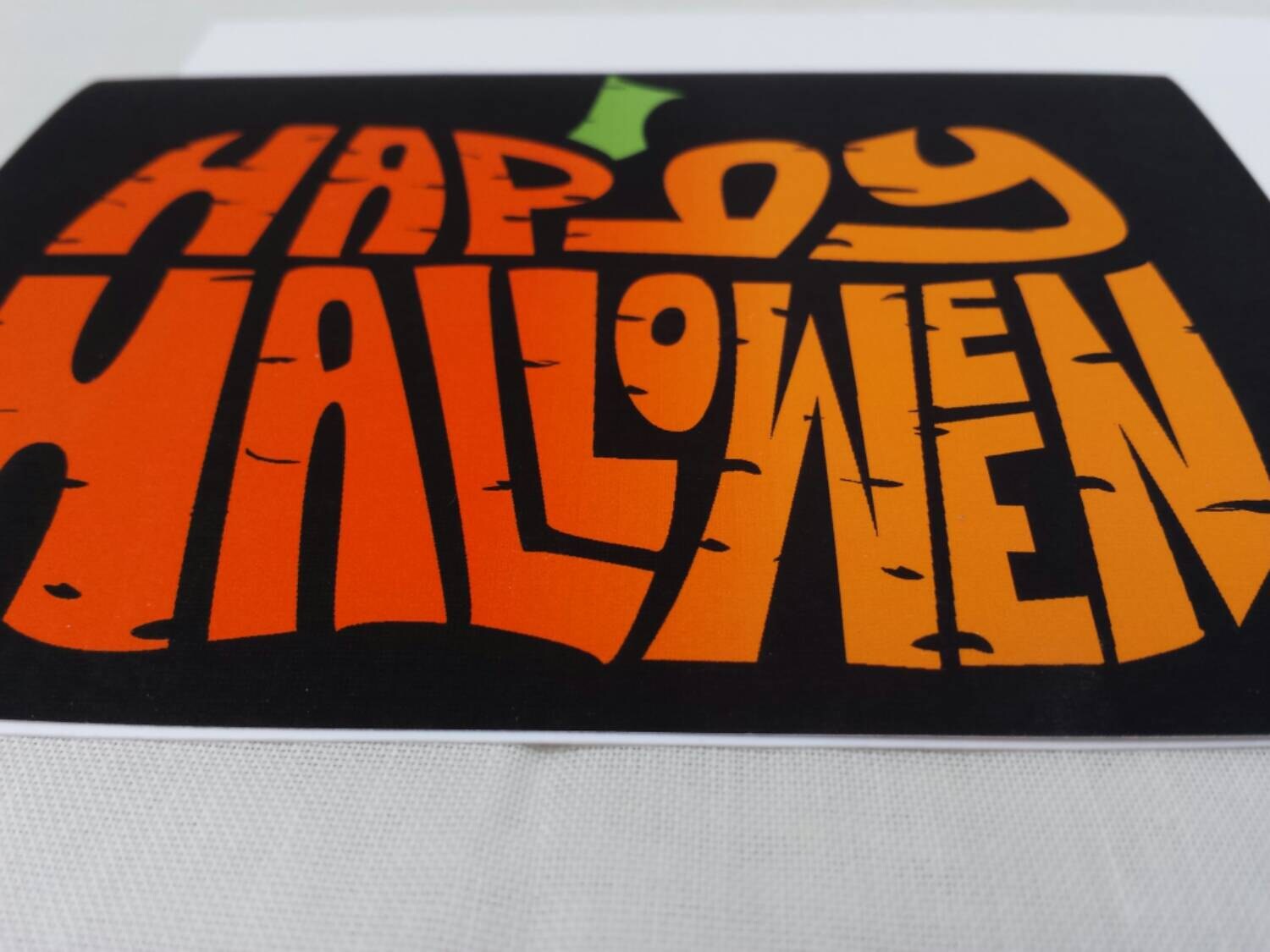 Jackolantern - Printable Halloween Card - Orange and Black Pumpkin ...