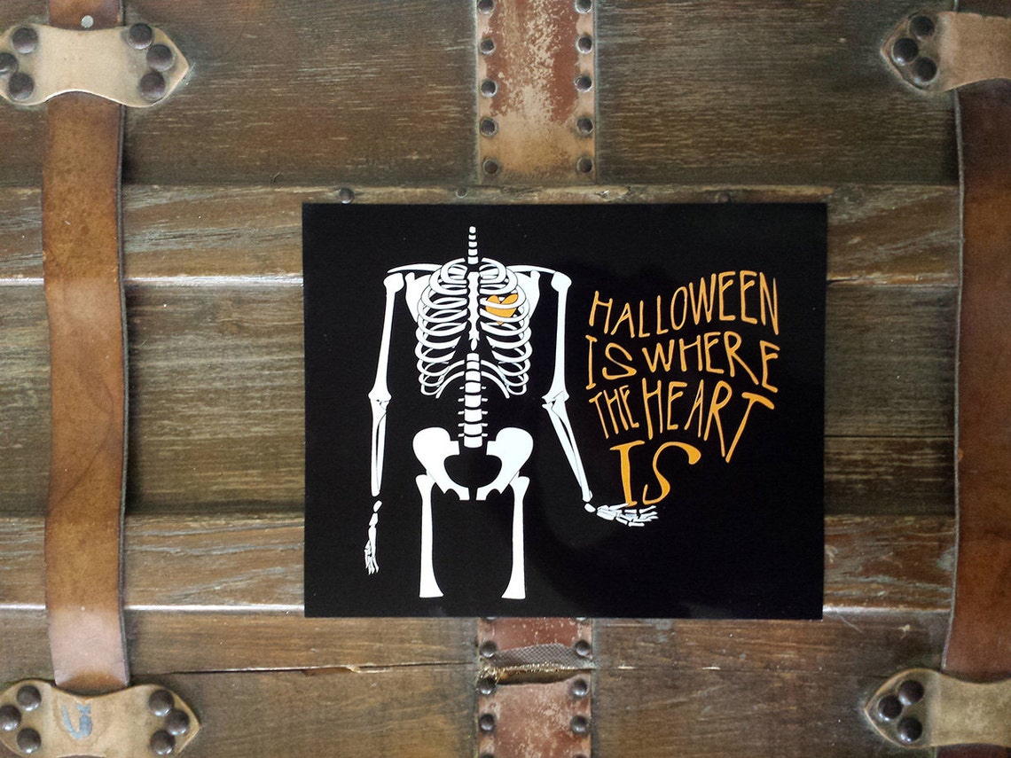 Halloween Printable Sign, Skeleton Halloween Decor, Instant Download - Etsy