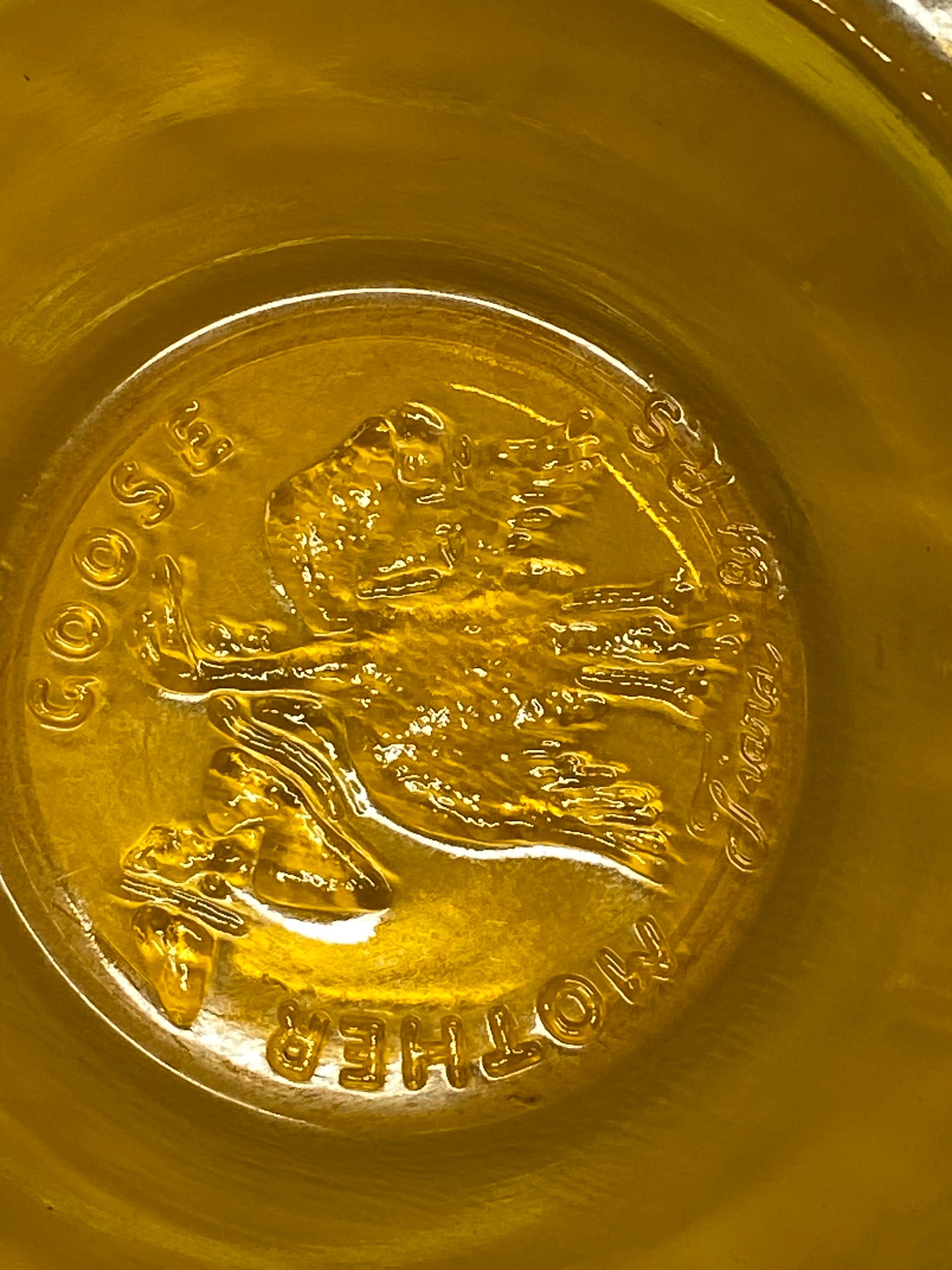 Mother Goose Amber Glass Bowl - Etsy