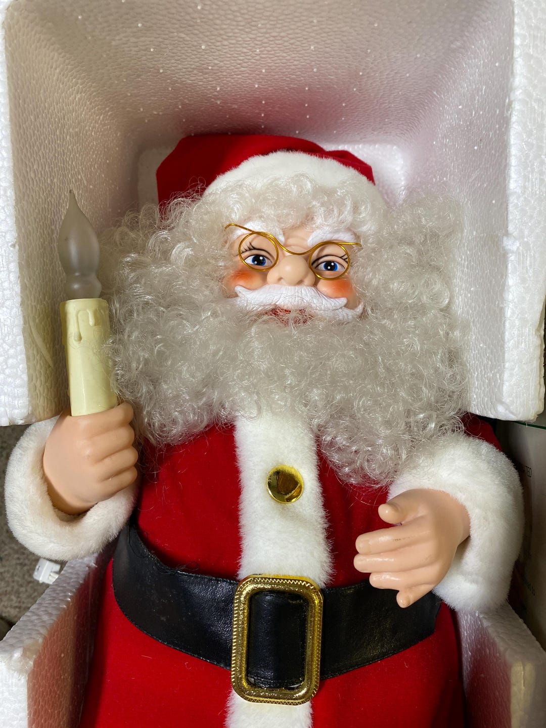 Santa Claus Animated Illuminated Figure - Etsy