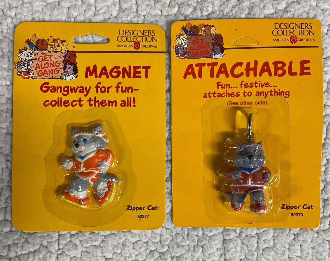 Vintage Zipper Cat Collectable Magnet Keepsake Attachable - Etsy