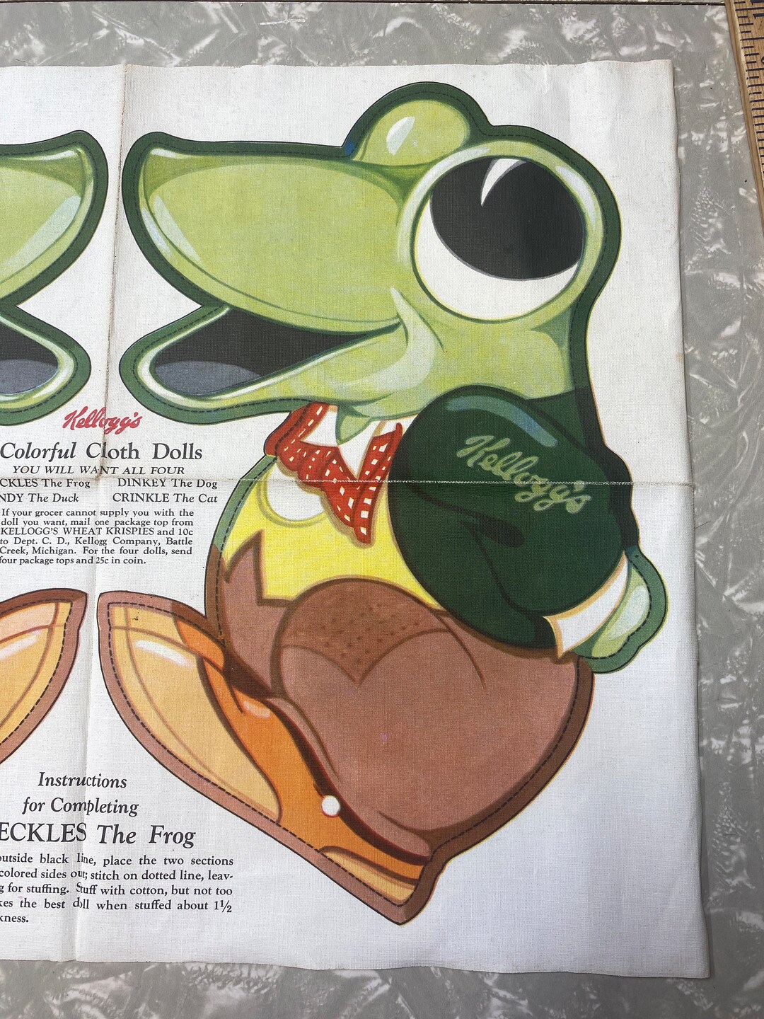 Kellogg Freckles the Frog - Etsy