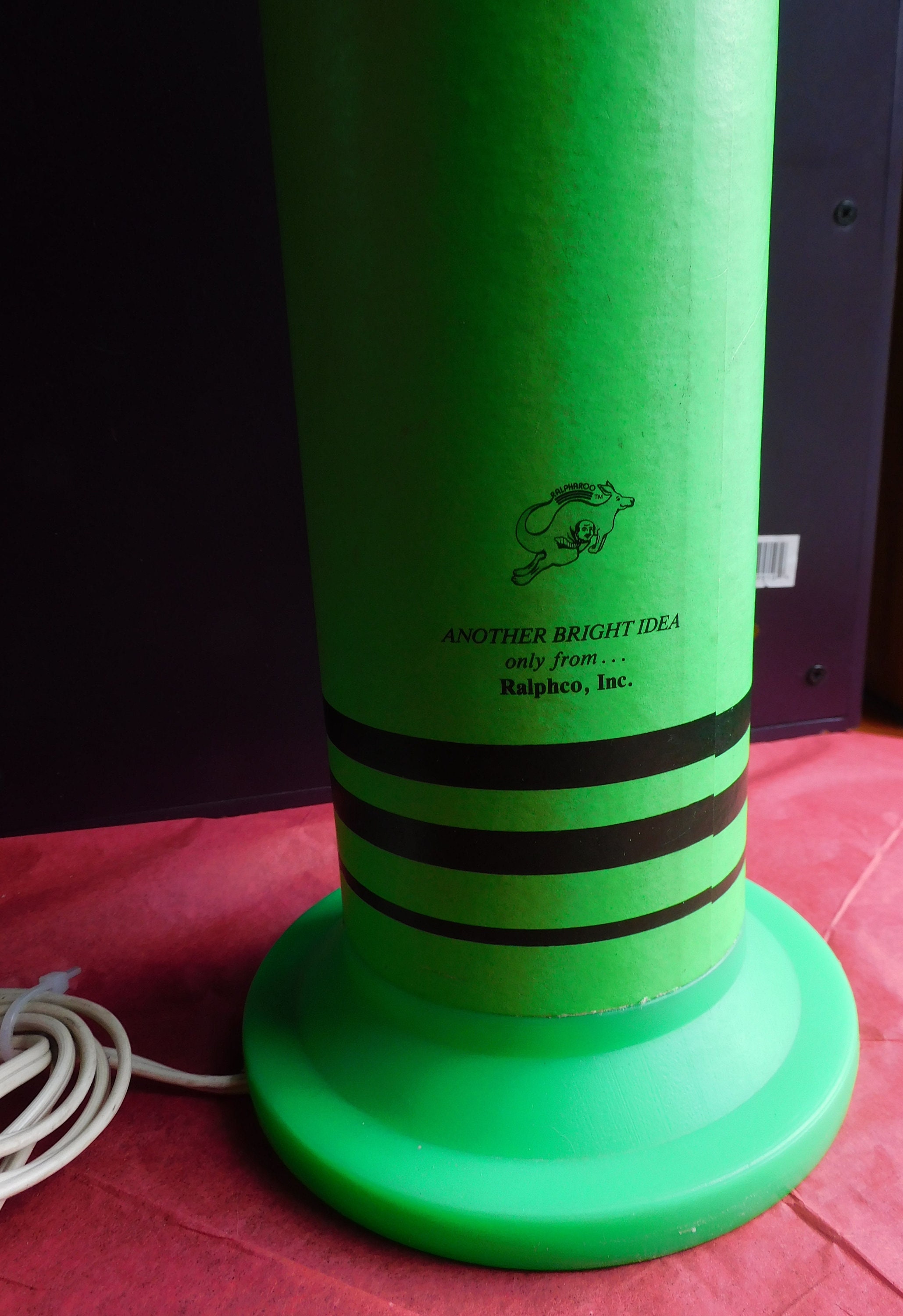 Vintage Large Plastic Green Crayon by Ralphco Inc Collectable Fun Light ...