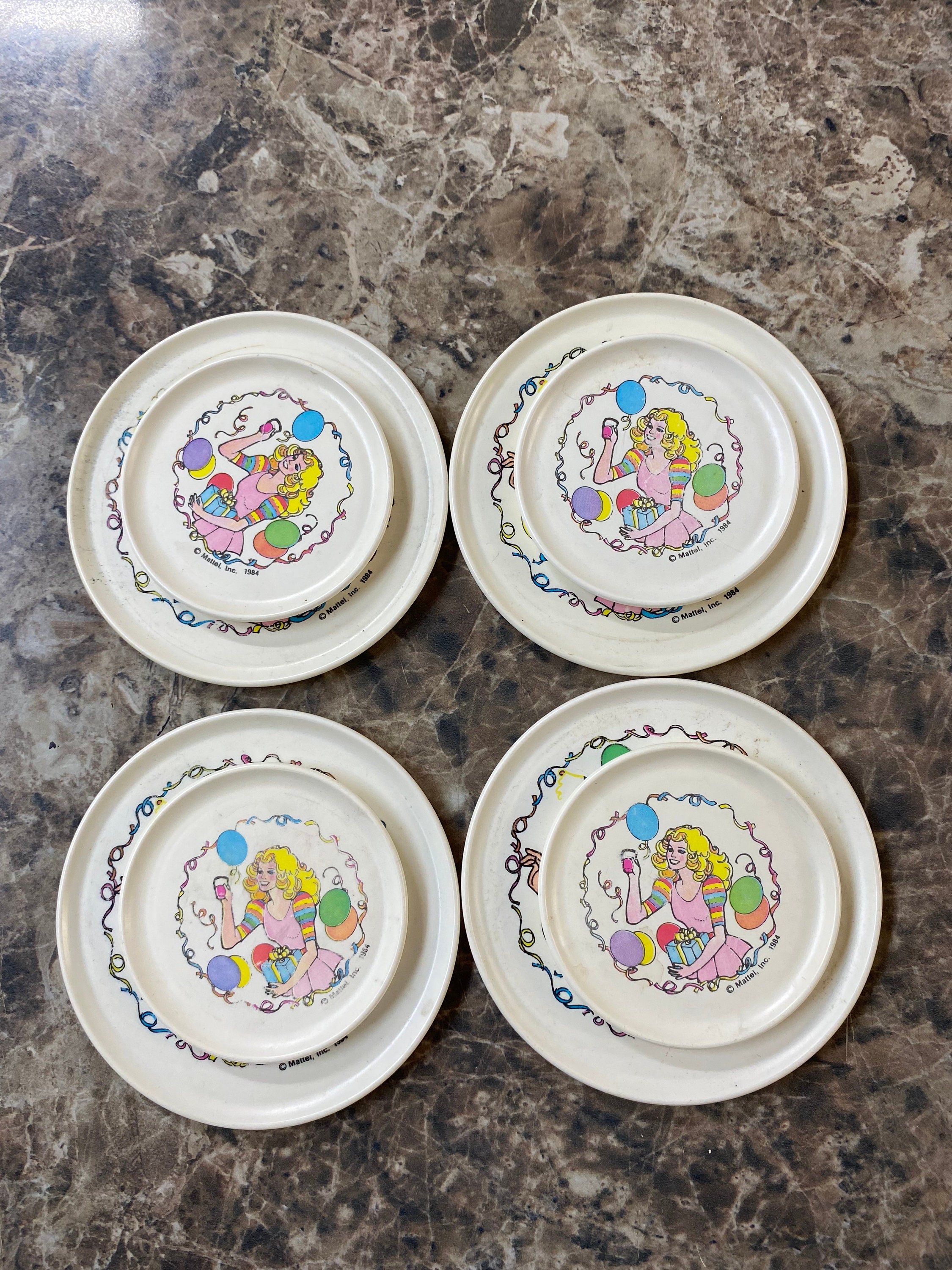 Vintage Barbie Toy Plates Set Kitchen Fun Collectable - Etsy
