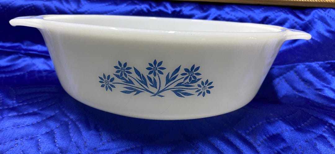 Blue Flower Casserole Dish - Etsy