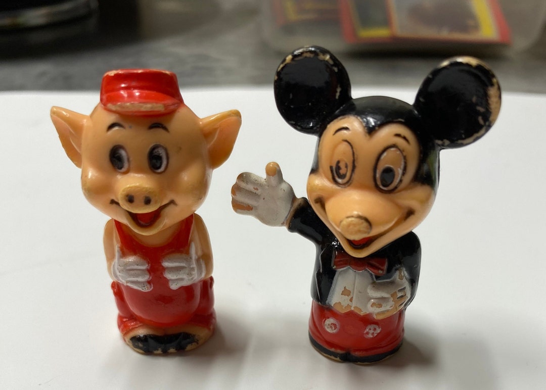 Vintage Disney Mickey Mouse and a 3 Little Pig Pencil Decoration ...