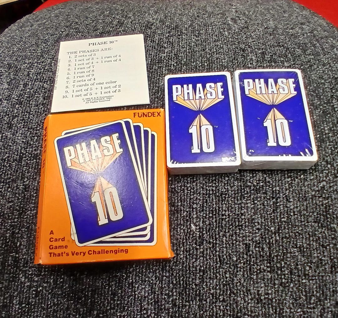 Phase 10 Card Game - Etsy