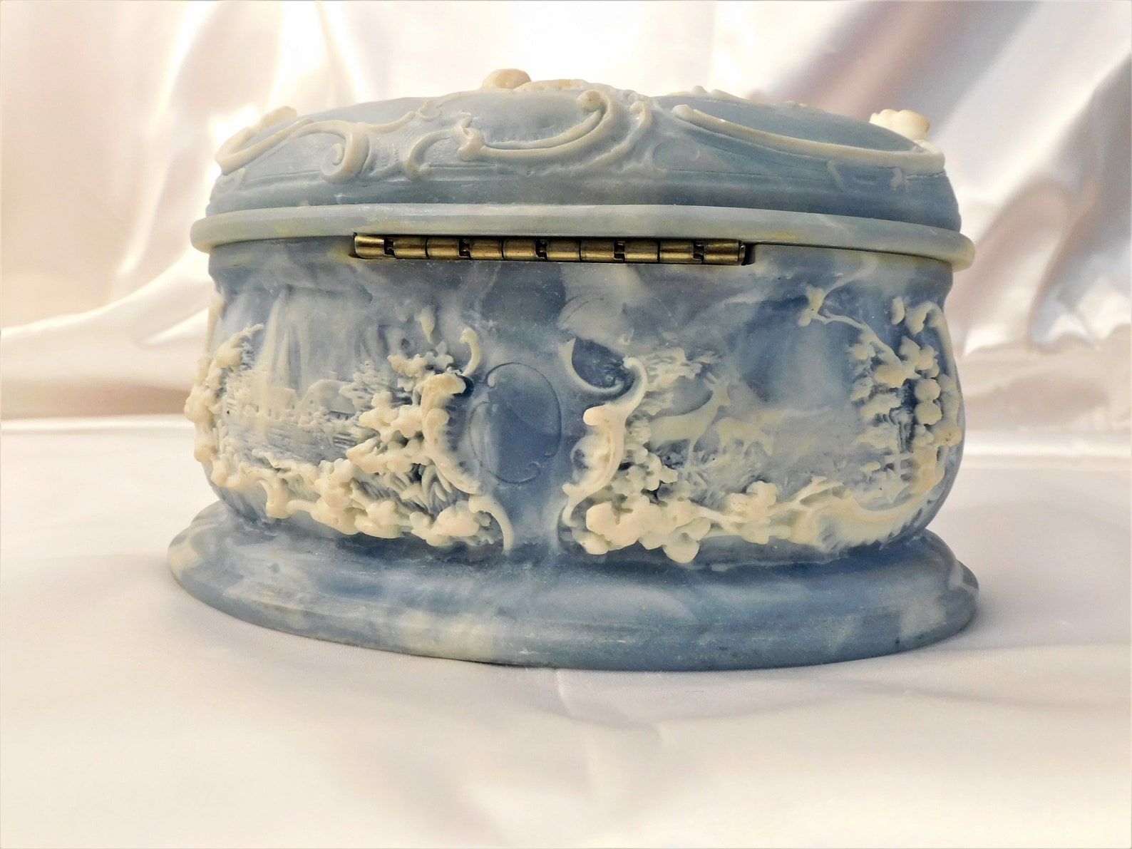 Vintage Incolay Stone Box Collectable Jewelry Box Keepsake - Etsy