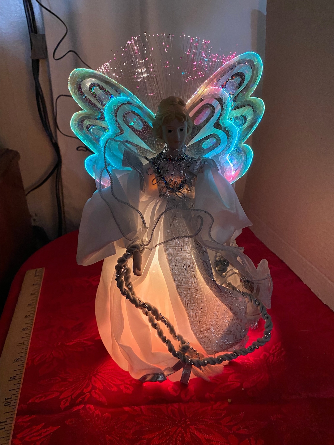 Vintage Angel Figure Collectable Fiber Optic Color Changing Wings ...