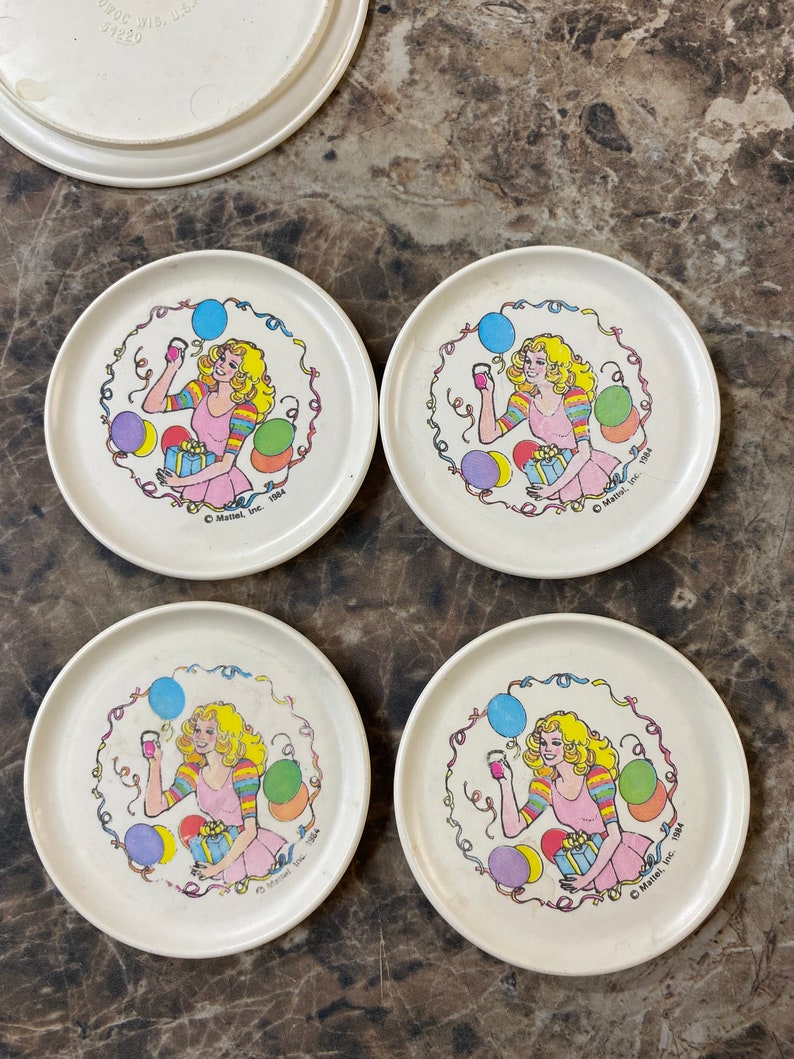 Vintage Barbie Toy Plates Set Kitchen Fun Collectable - Etsy