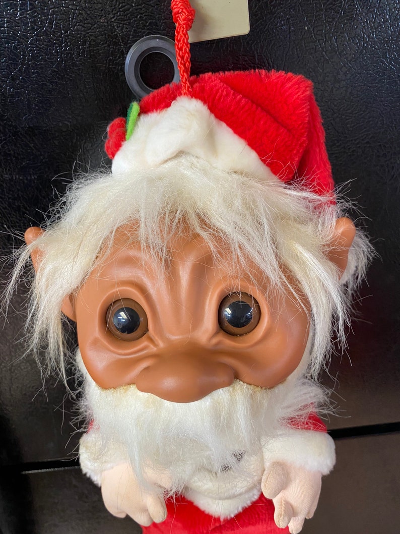 Vintage Mithy Troll Doll Head With Beard Christmas Stocking Decor ...