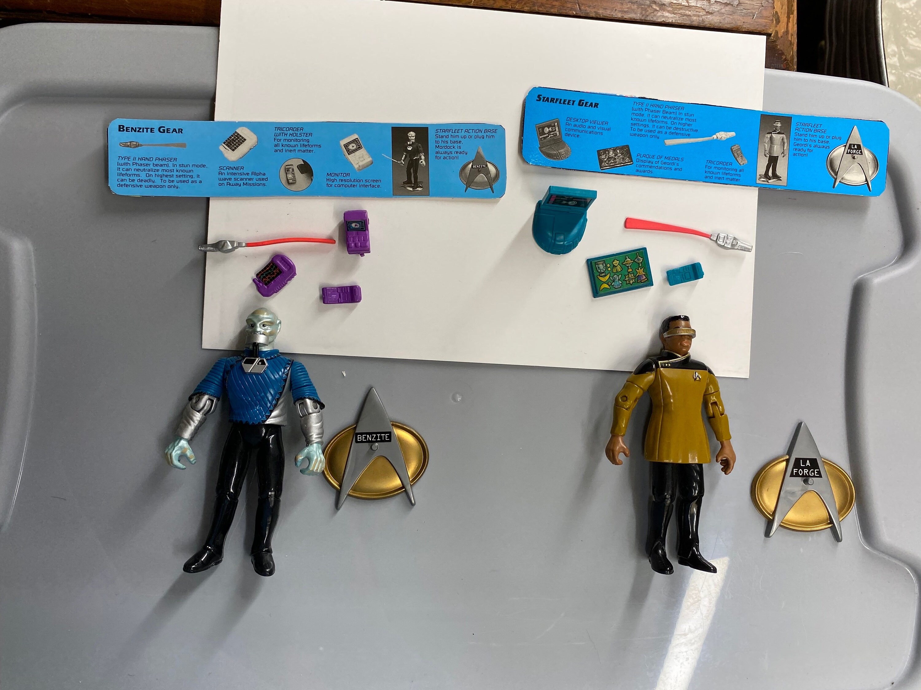 Vintage Geordi Laforge & Benzite Figure Collectable Star Trek ...