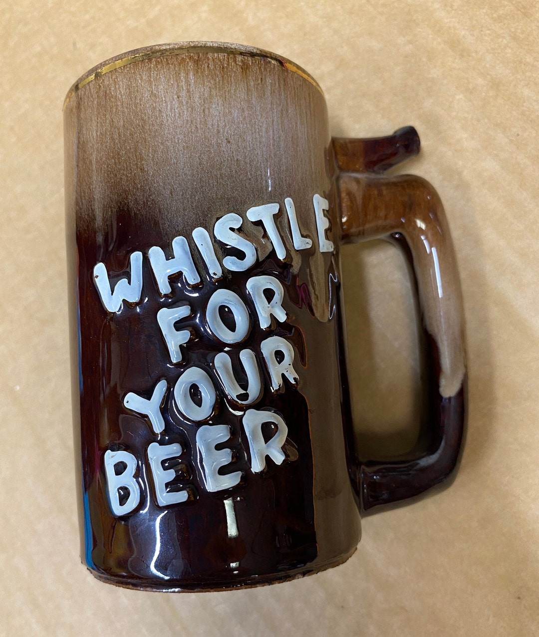 Whistle for Your Beer Mug Whistle Collectable Ceramic Stoneware Mug Wet ...