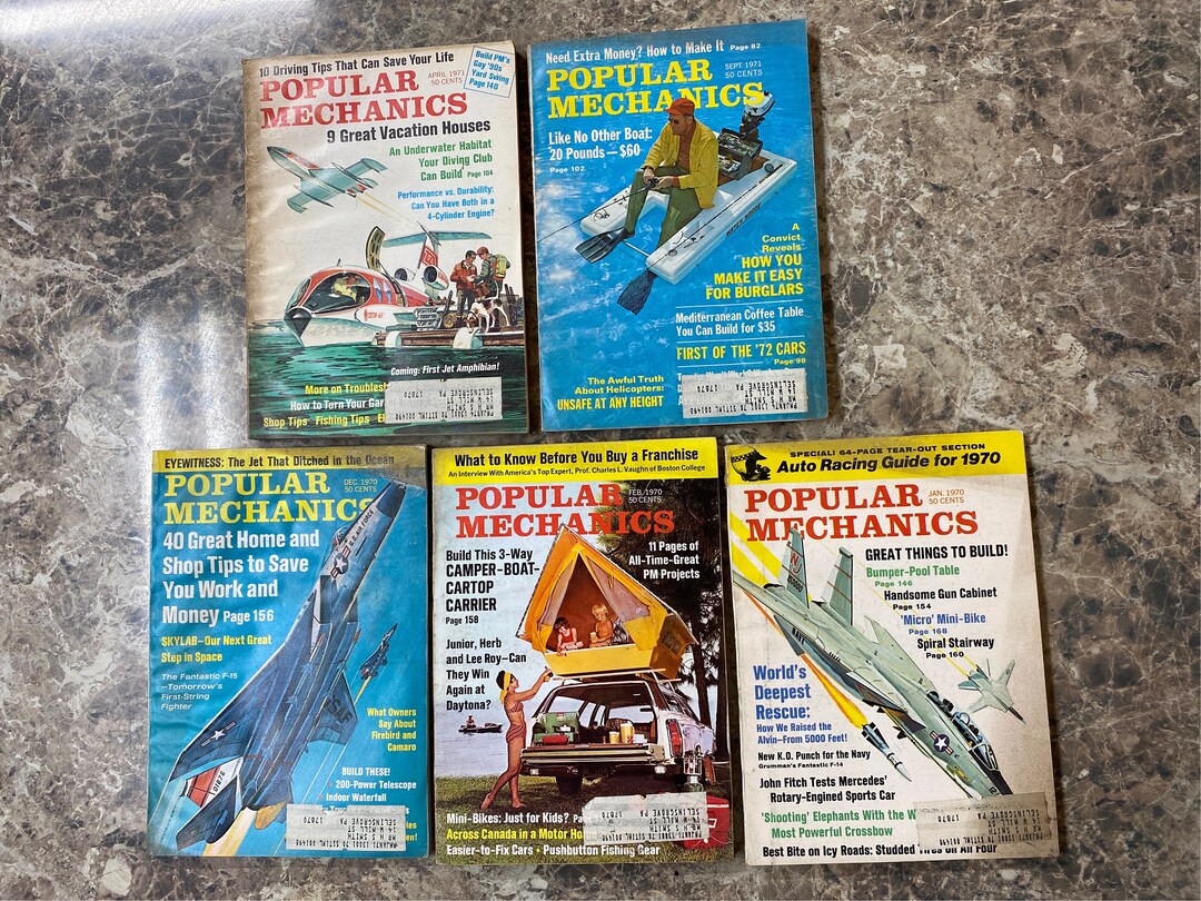 Vintage Popular Science Magazine Collectable Keepsake Table - Etsy