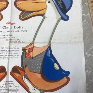 Vintage Kellogg Dandy the Duck Collectable Cartoon Animals Kelloggs ...