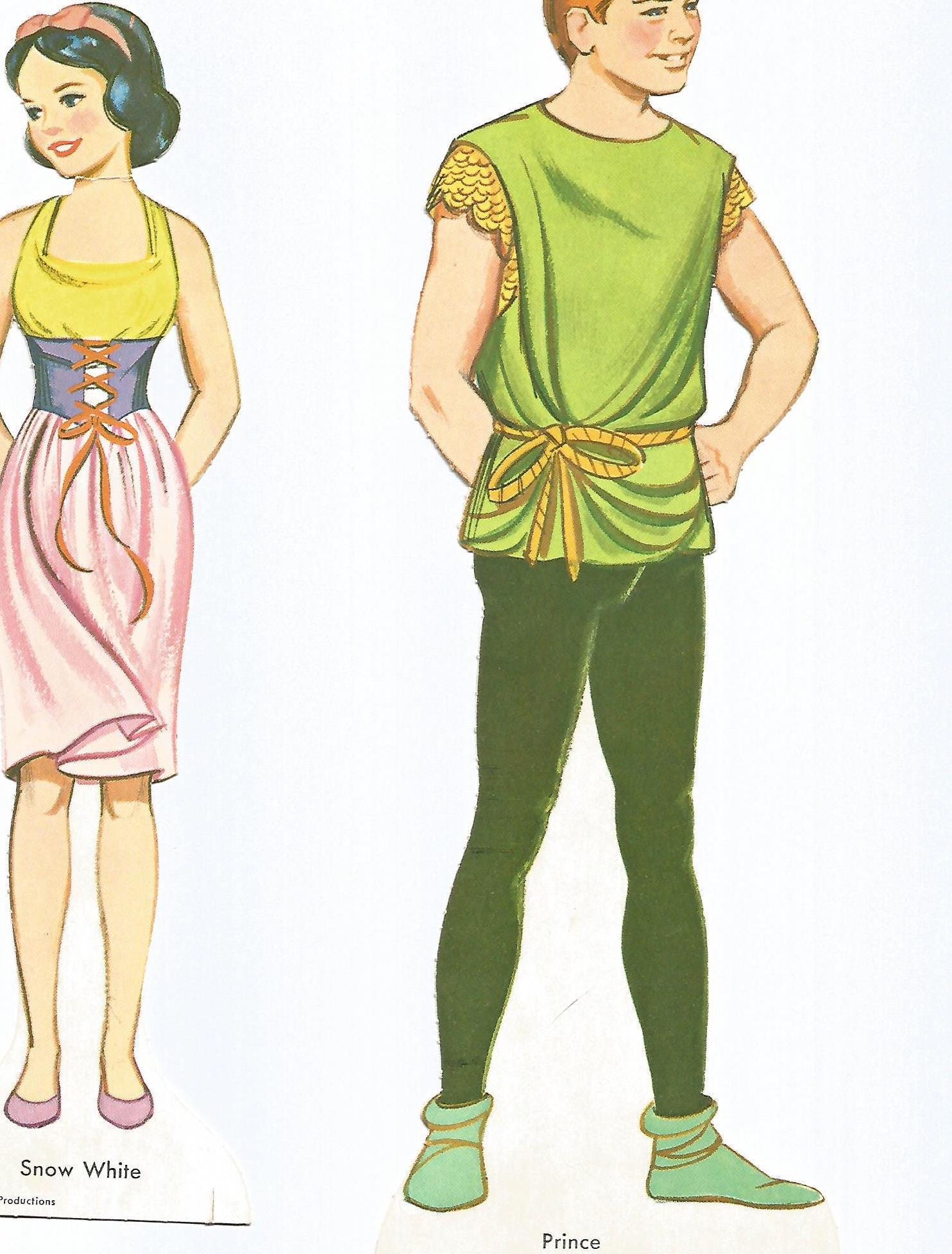 Vintage Snow White Paper Dolls Printable - Etsy