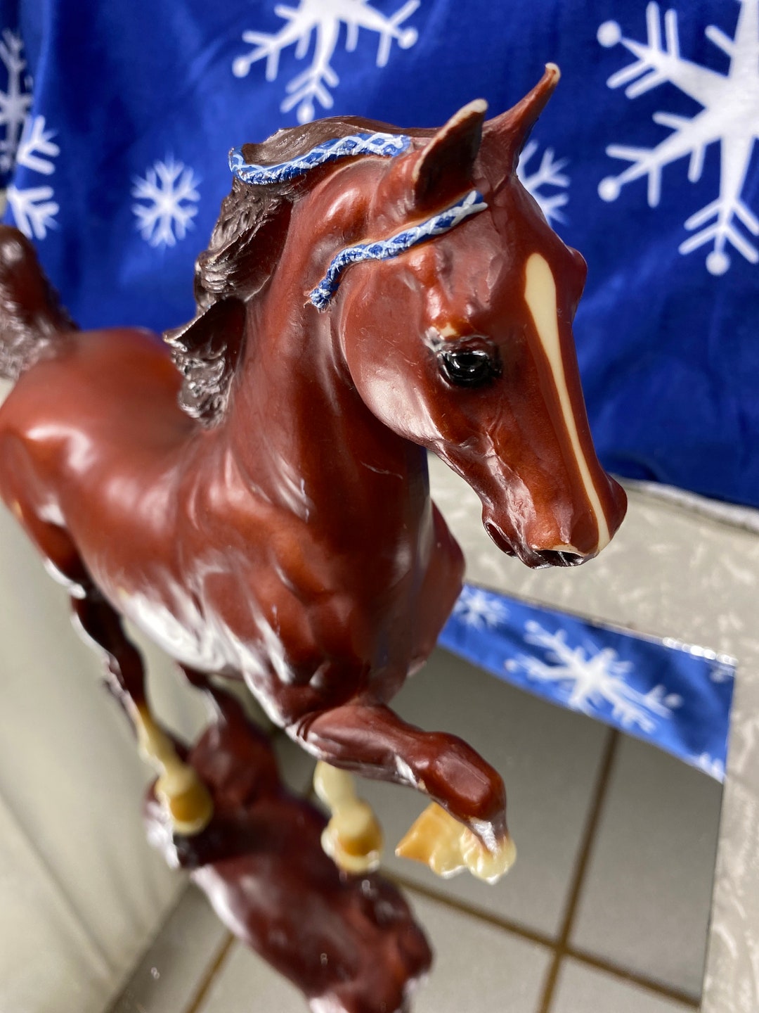 Vintage Brown Prancing Horse Collectable the Five Gaiter Breyer Molding ...