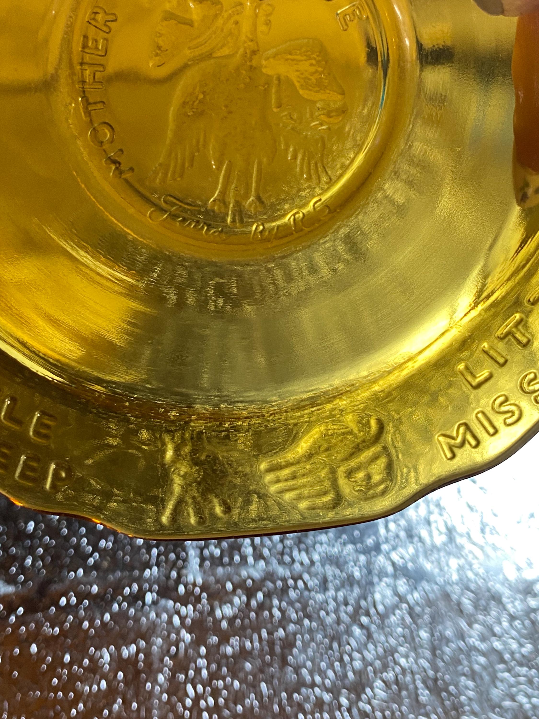Mother Goose Amber Glass Bowl - Etsy