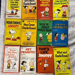 Peanuts Collection Set of 4 Books Decor Charlie Brown Collectable ...