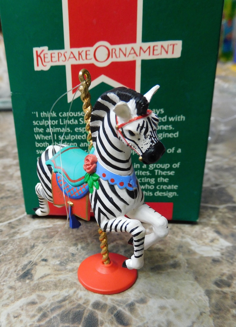 Vintage Carousel Zebra Ornament Collectable Hallmark Keepsake - Etsy