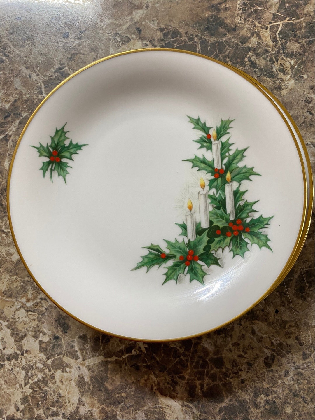 Noel Pattern Holly With Candles Pasco Bavaria Tirschenreuth - Etsy