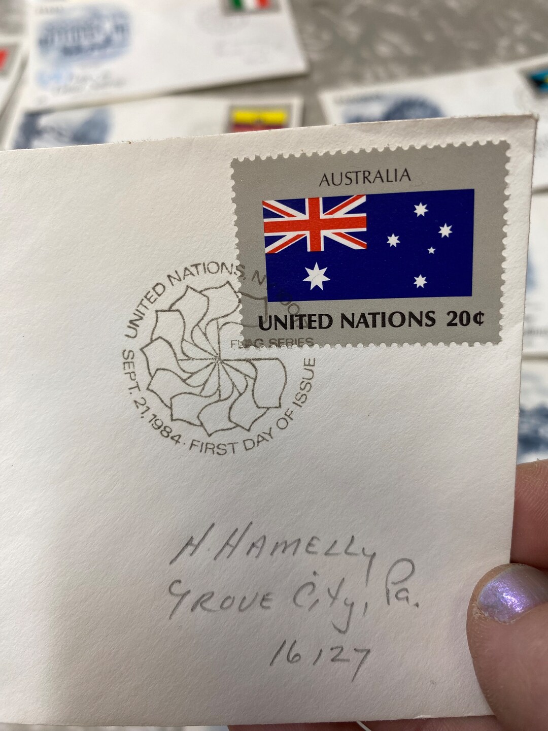 Vintage First Day Cover Issue of Flags of United Nations Italy Ecuador ...