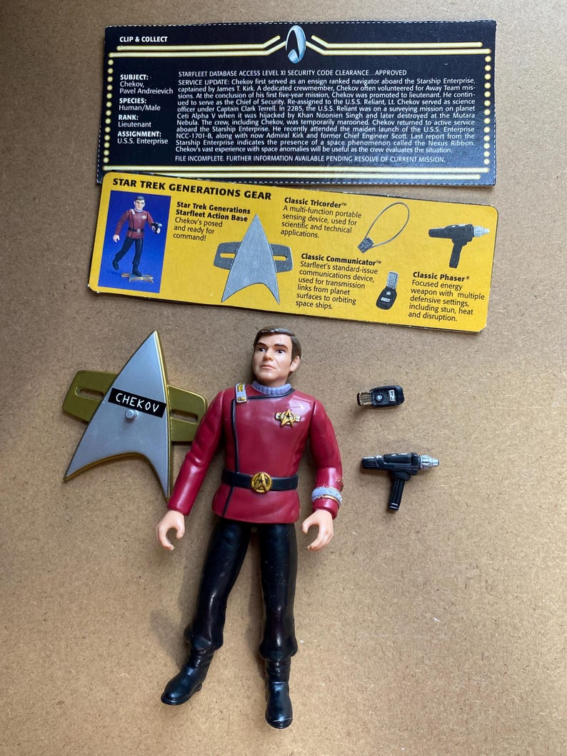 STG Admiral James T Kirk Pavel Chekov & Captain Picard Figure - Etsy