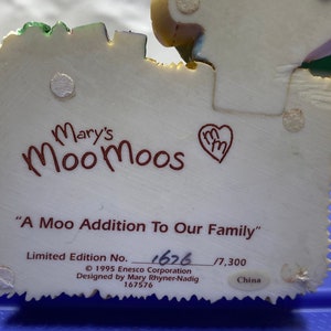 Vintage A Moo Addition to Our Family Collectable Mary's Moo Moos ...