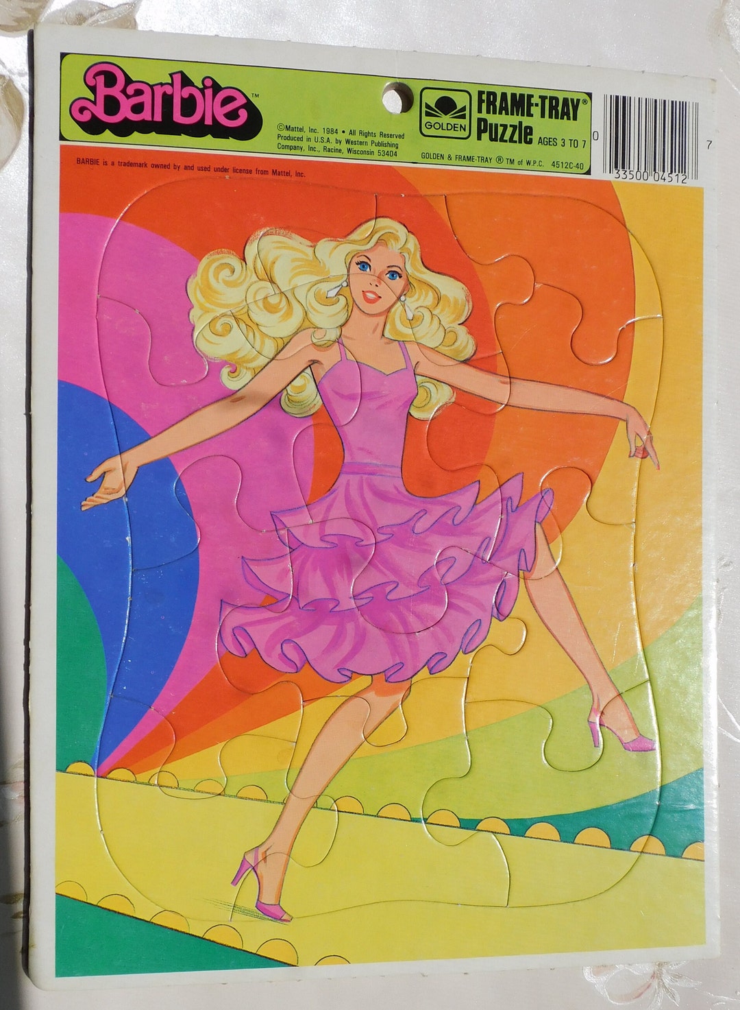 Vintage Barbie Jigsaw Frame Tray Puzzle Keepsake Fun 12 Pieces Puzzle ...